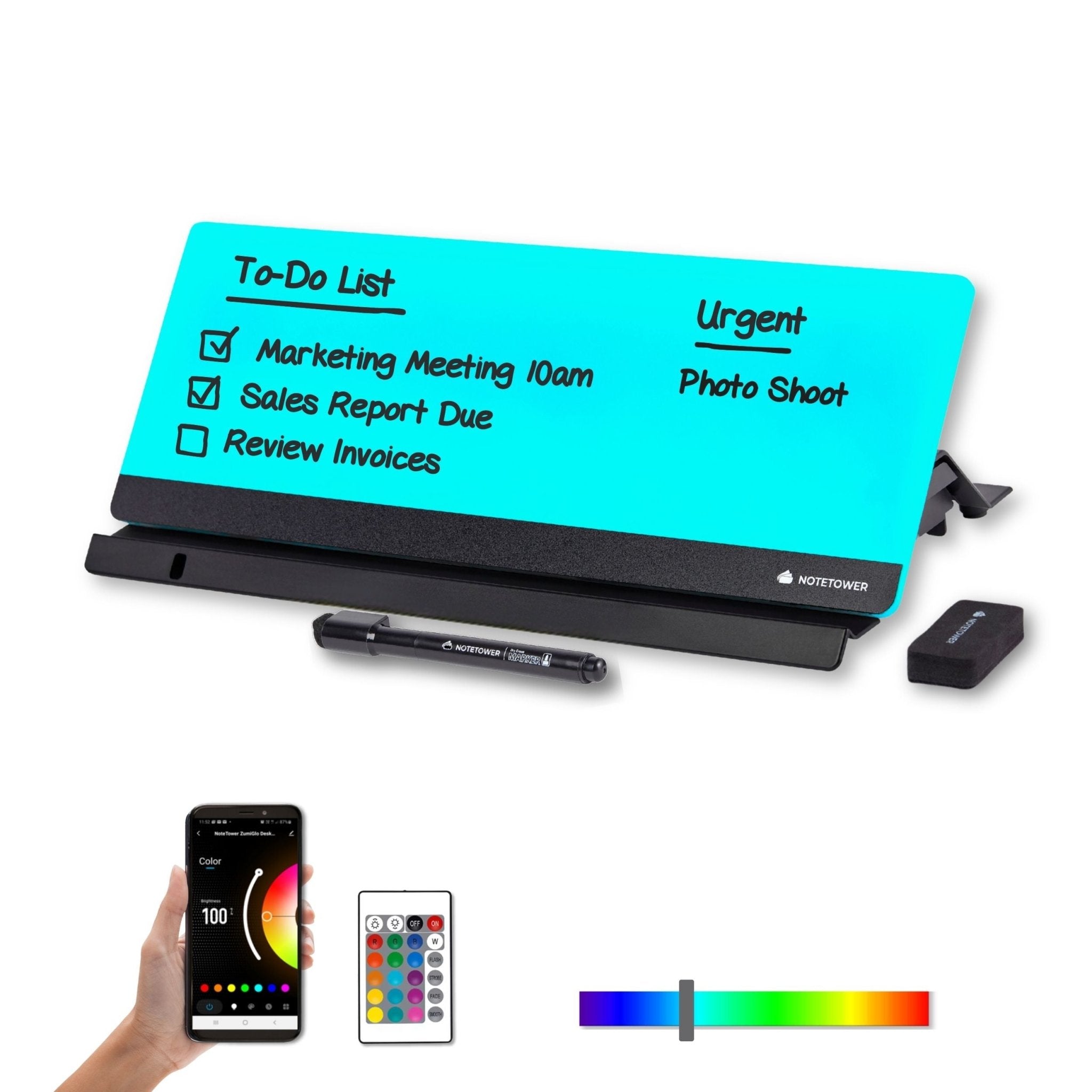 Zumiglo Ultra · LED Color Changing Desktop Whiteboard – NOTETOWER