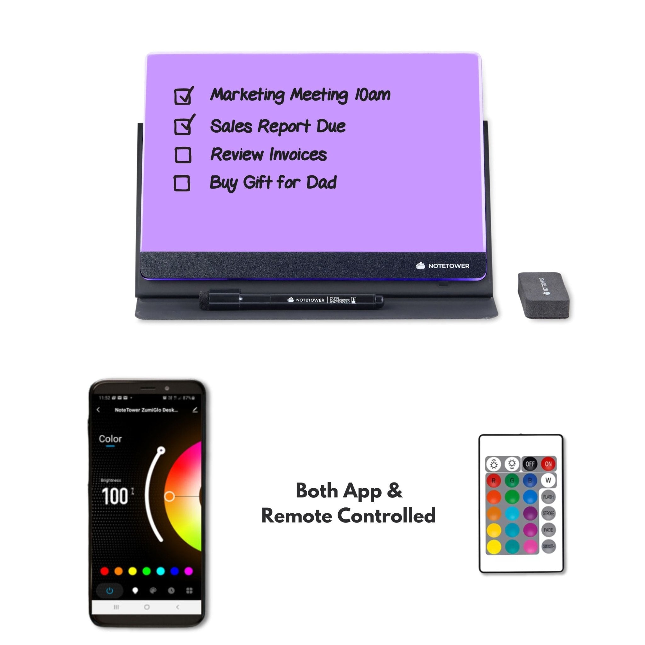 Note Tower Zumiglo Desktop Whiteboard - LED – NOTETOWER
